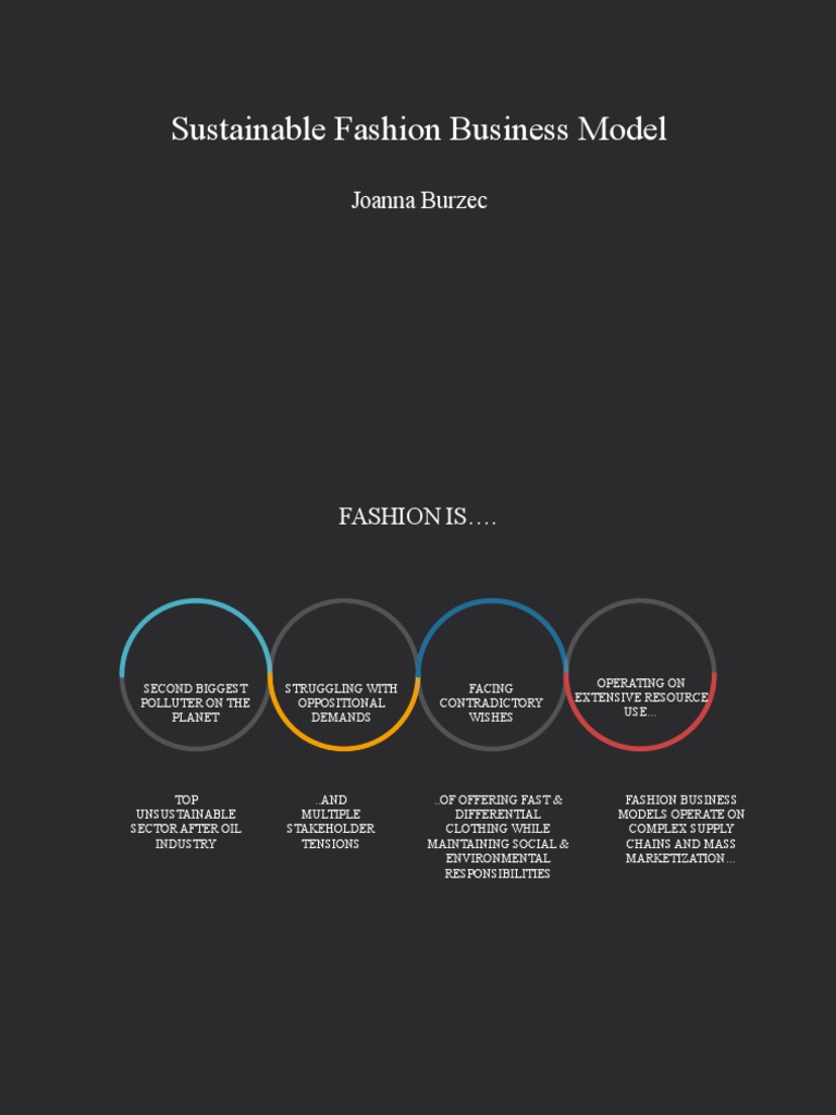 Sustainable Fashion Business Model: Joanna Burzec | PDF | Sustainable ...