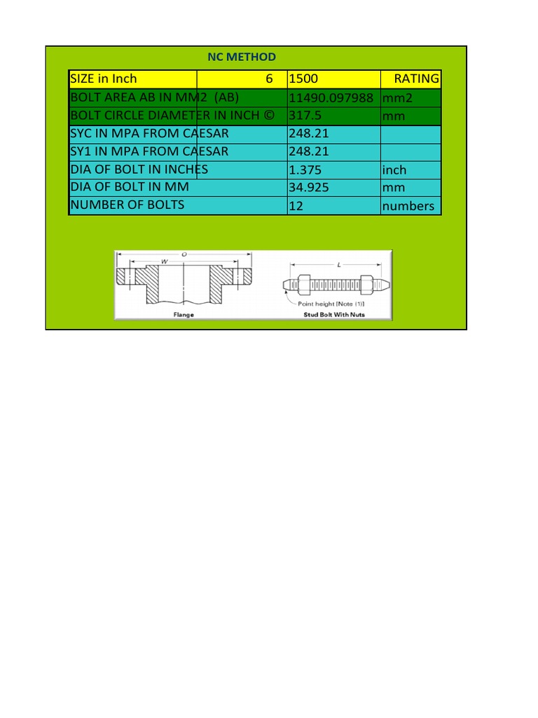 NC Method: Bolt Circle Dia Diameter Bolts Number Bolts | PDF | Screw ...