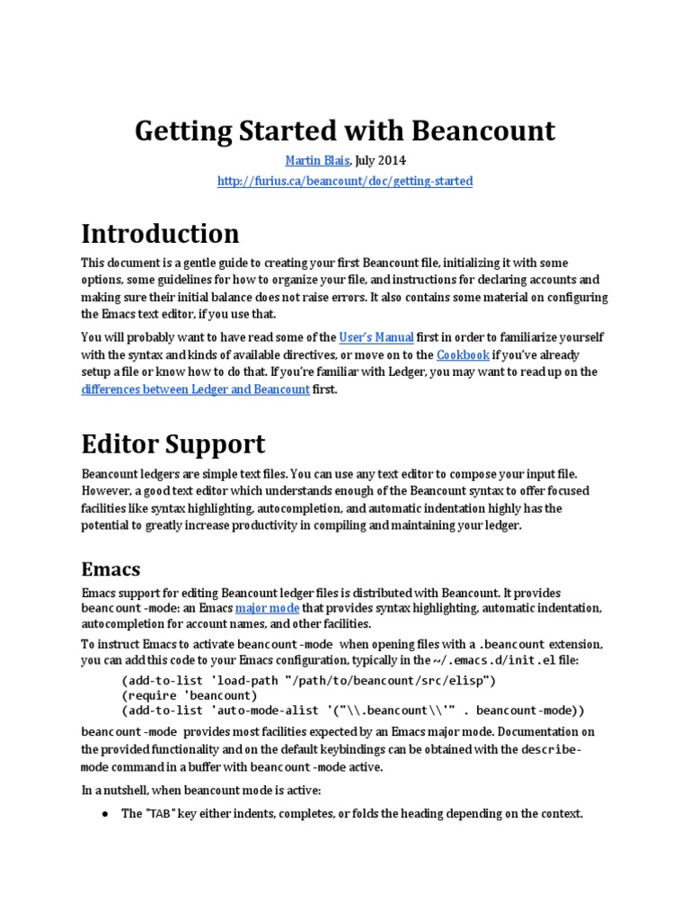 Beancount - Getting Starteds | PDF | Command Line Interface | Equity (Finance)