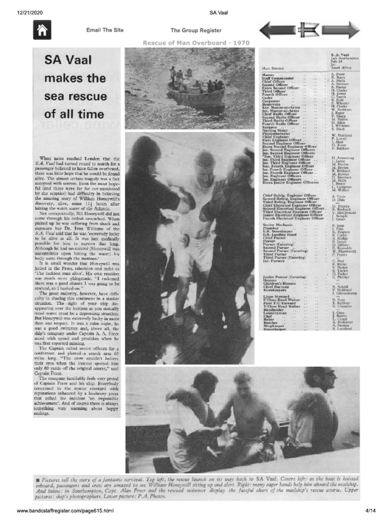 SA Vaal Man Overboard | PDF