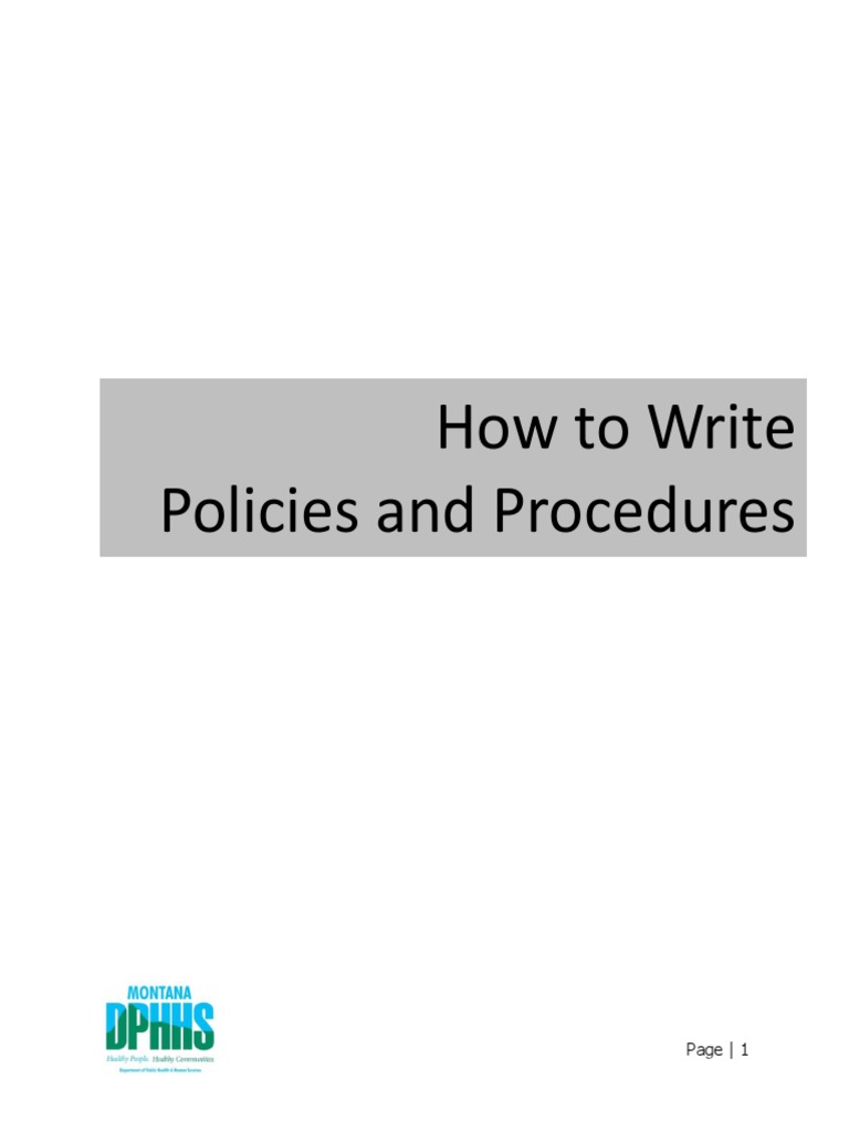 How To Write Policies and Procedures: Page - 1 | Download Free PDF ...