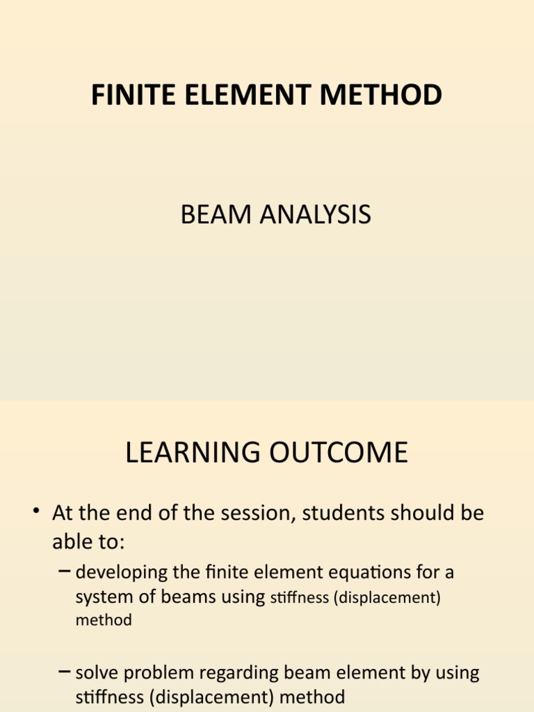 Finite Element Method: Beam Analysis | PDF | Finite Element Method ...