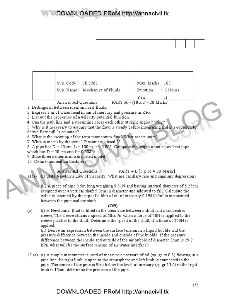 Ce 2202 FM - Model QP3 | PDF | Pressure | Fluid Dynamics
