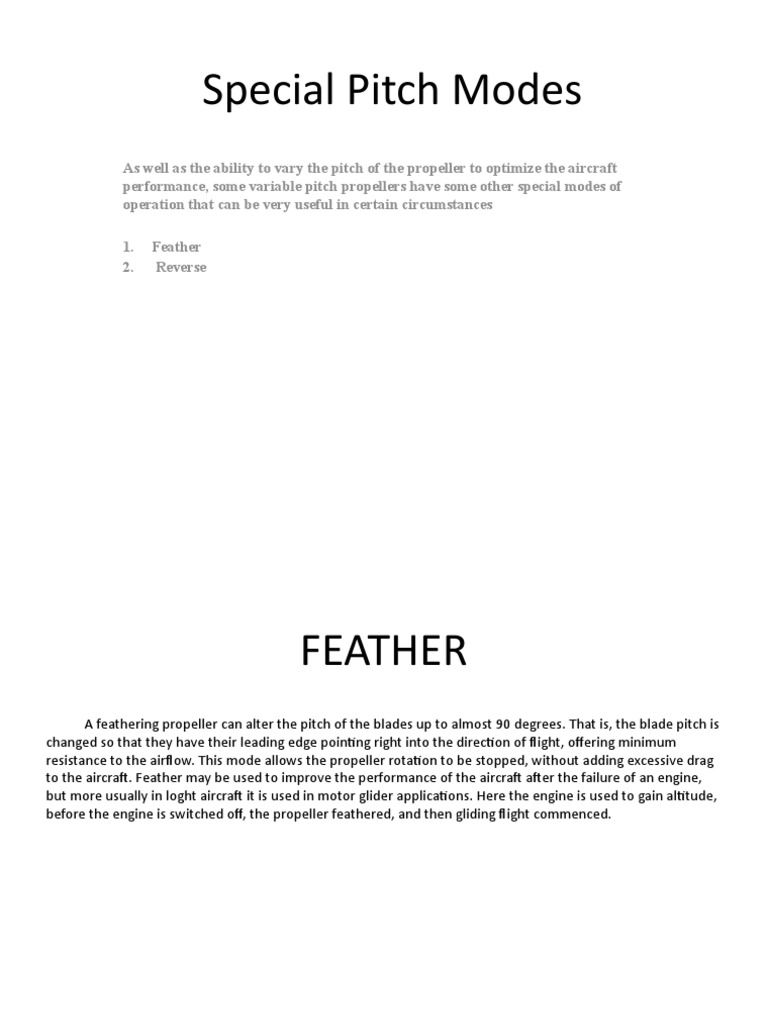 Special Pitch Modes | PDF