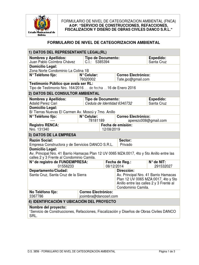 1 FNCA Plantilla DS3856 PDF | PDF | Business