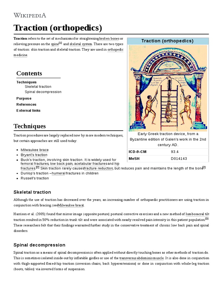 Traction (Orthopedics) | PDF | Musculoskeletal System | Clinical Medicine