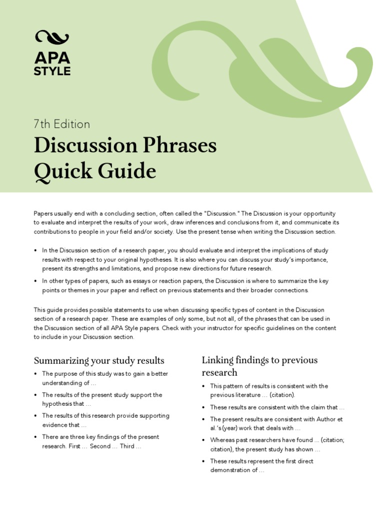 Discussion Phrases Quick Guide: 7th Edition | Download Free PDF ...