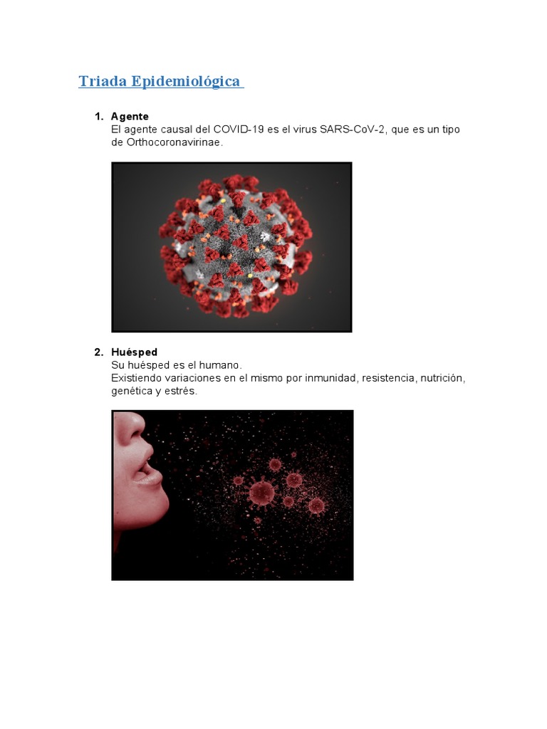 Triada Epidemiológica Covid 19 | PDF | Virus | Inmunología