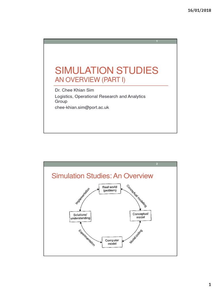 Simulation Studies: An Overview (Part I) | PDF | Conceptual Model ...