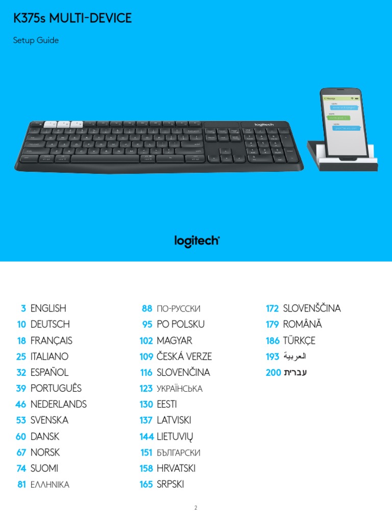 Logitech k375s Multi Device User Guide | PDF | Computer Keyboard ...