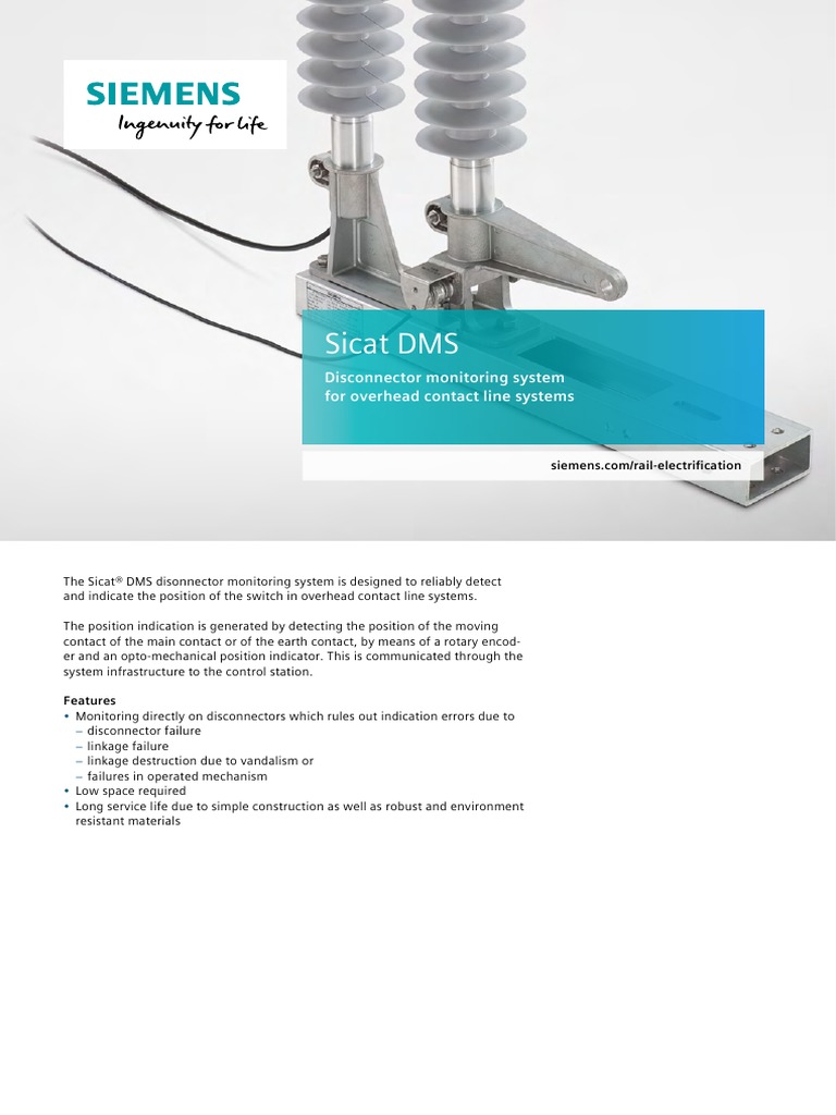 Sicat DMS: Disconnector Monitoring System For Overhead Contact Line ...