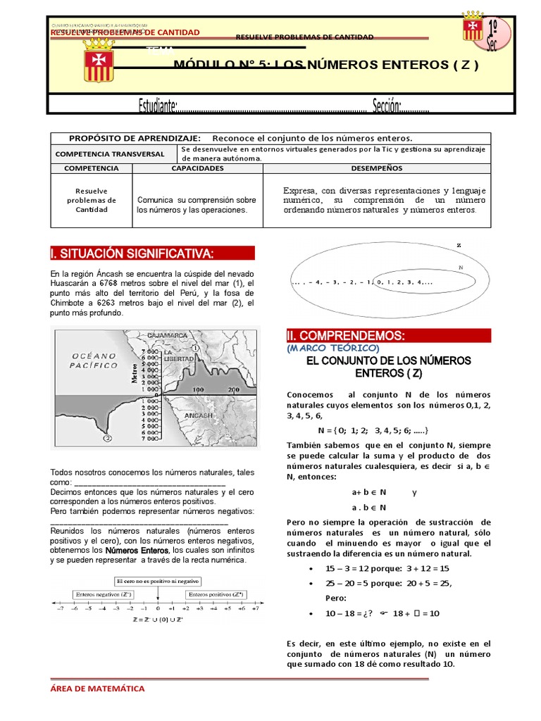 Modulo N 5 de Aritmética Primero | Descargar gratis PDF | Entero ...