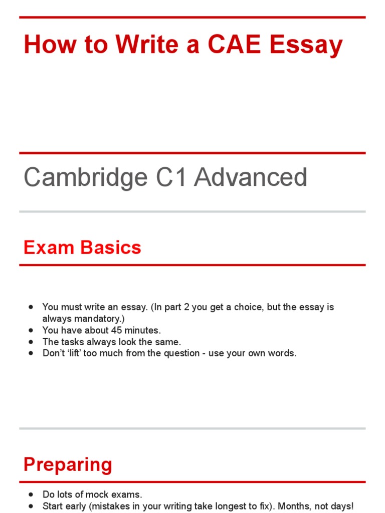 How To Write A CAE Essay | PDF | Essays | Question