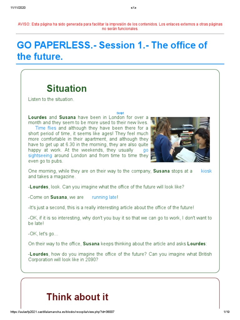 ING02. Session 1. Guided Version. - The Office of The Future. | PDF ...