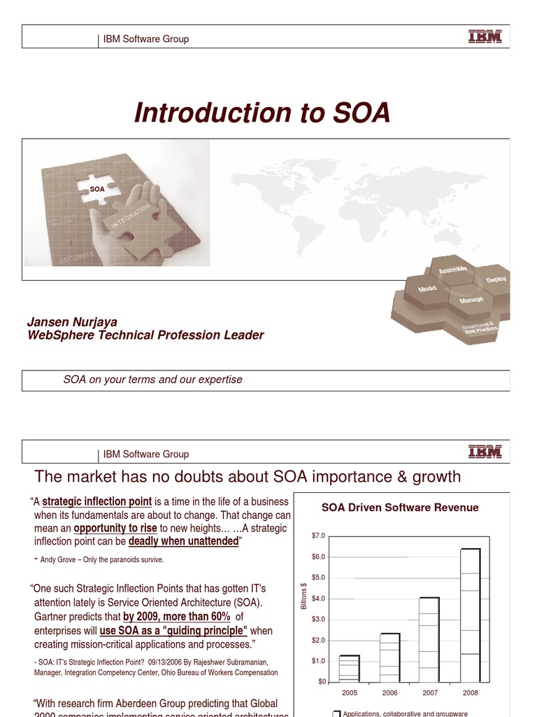 Introduction To Soa Ibm Software Group Pdf Service Oriented Architecture Baggage