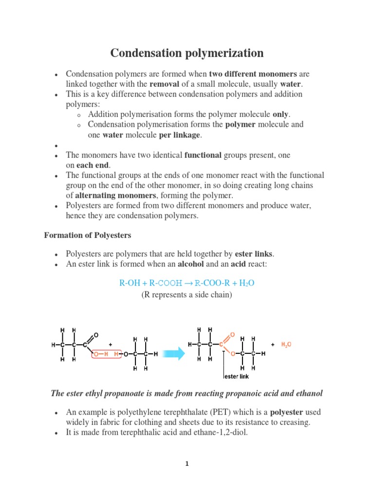 Formation of Polyesters | Download Free PDF | Cracking (Chemistry ...