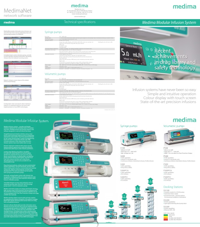 Technical Specifications and Features of the Medima Modular Infusion ...