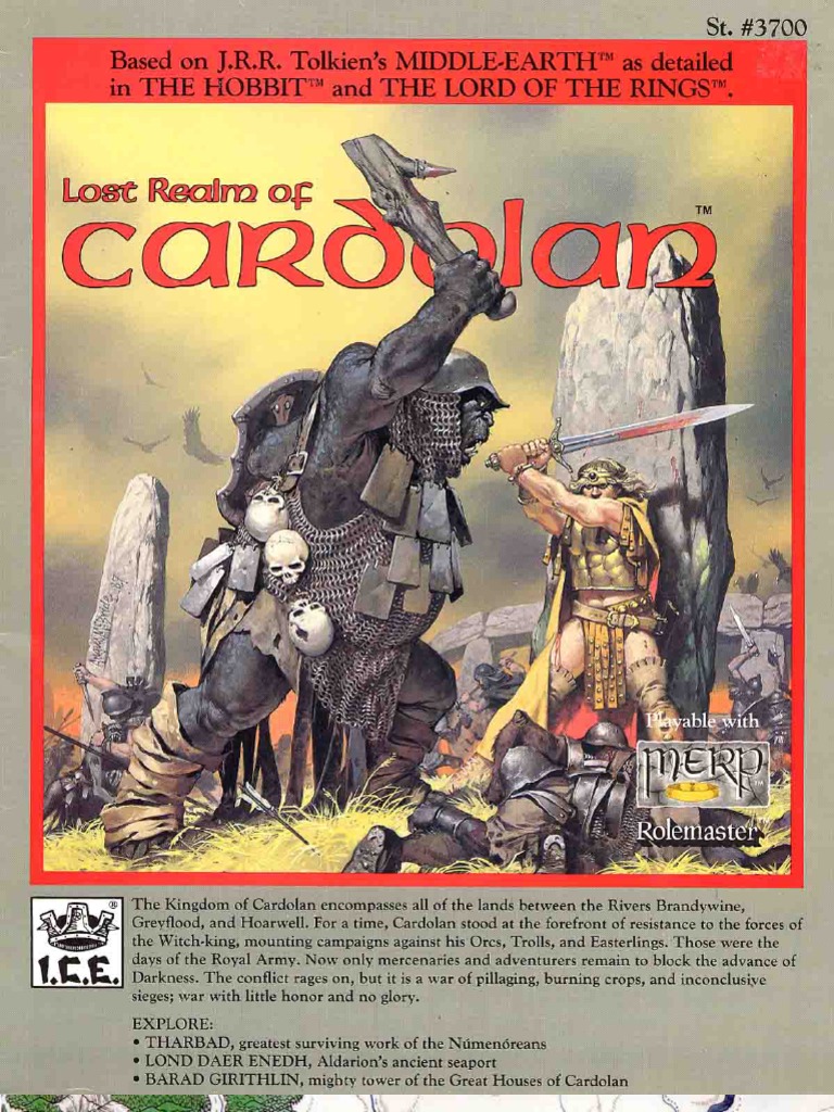 Merp - Lost Realm of Cardolan Maps (1987, #3700) | PDF
