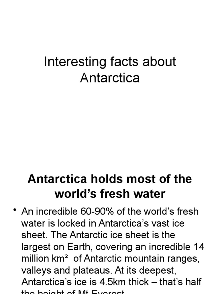 Interesting Facts About Antarctica | PDF | Science & Mathematics