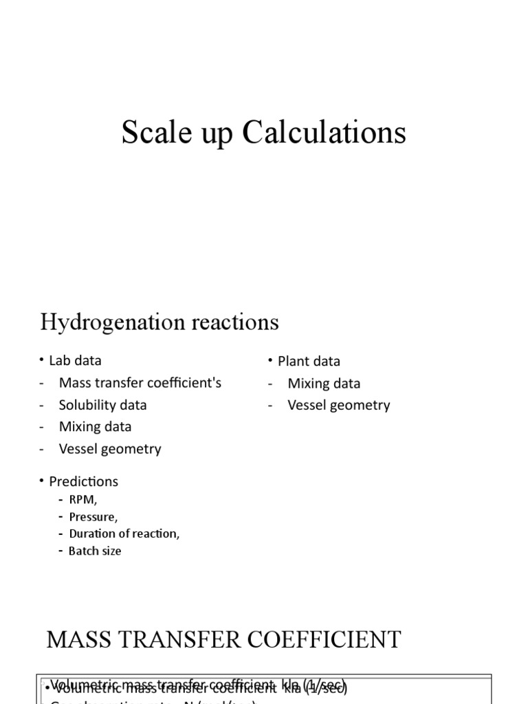 Scaleup | PDF | Chemical Reactor | Volume