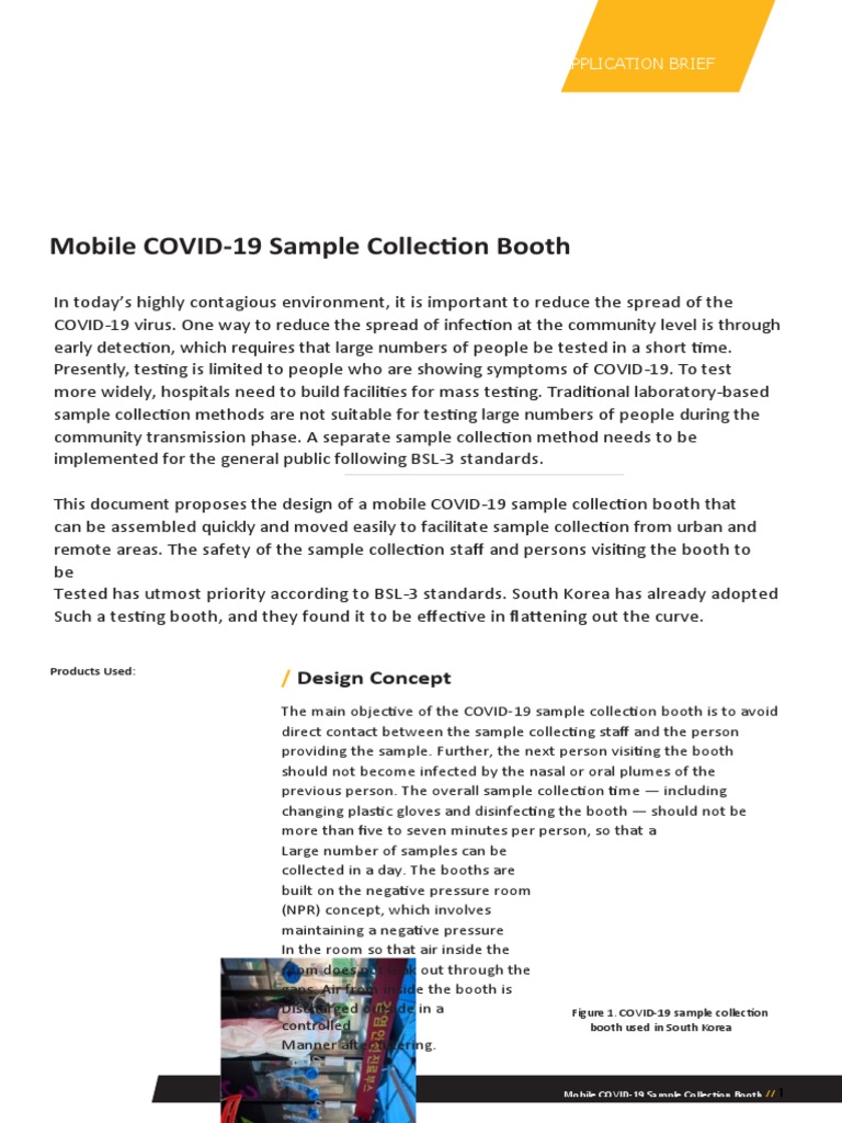 Mobile COVID-19 Sample Collection Booth Design | PDF | Infection ...
