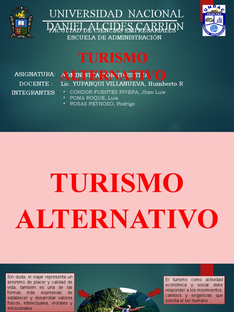 Turismo Alternativo y Sostenible | PDF | Turismo | Entorno natural