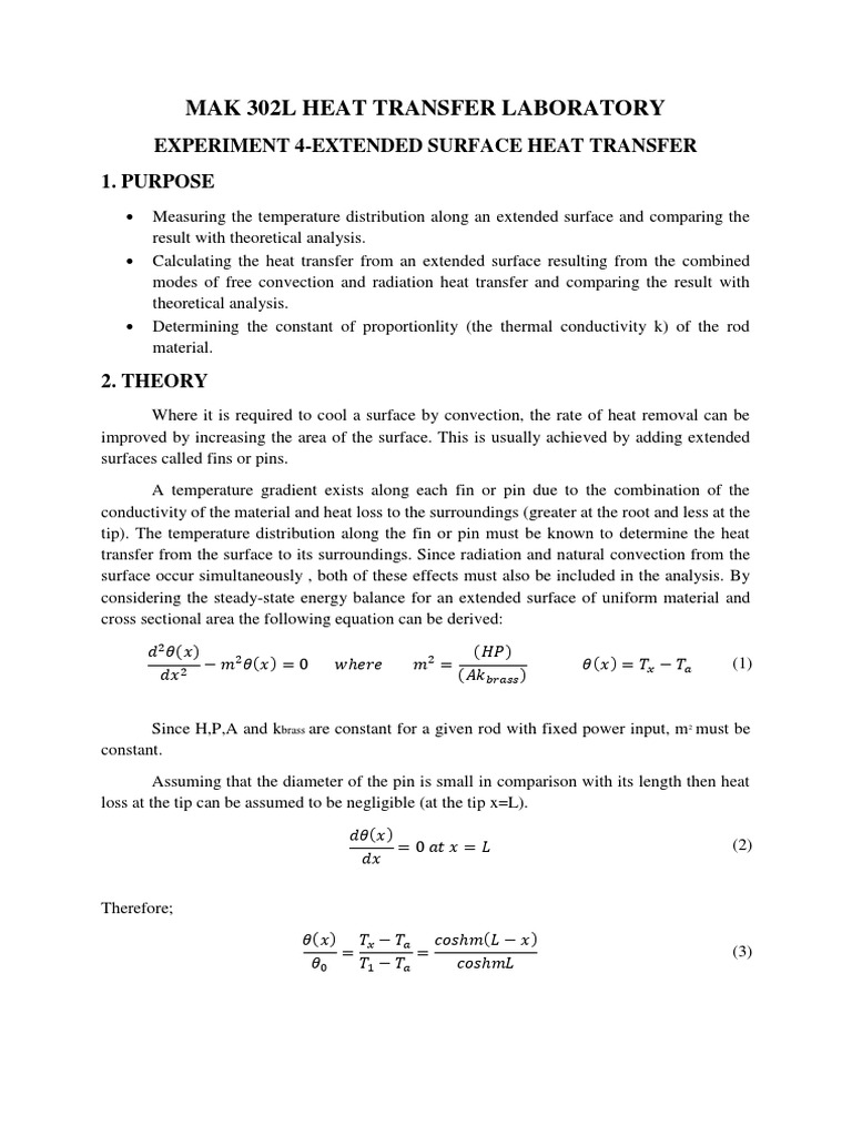 Extended Surface Heat Transfer | PDF | Heat Transfer | Thermocouple