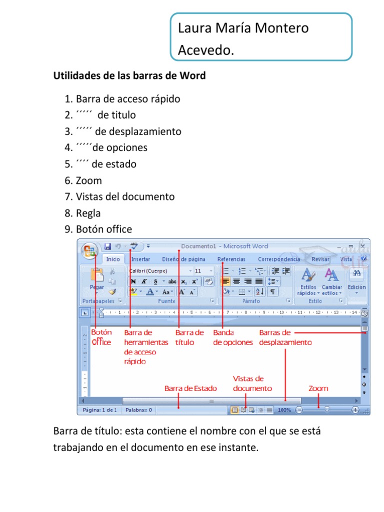 Actividad Informatica II Barras de Word | PDF