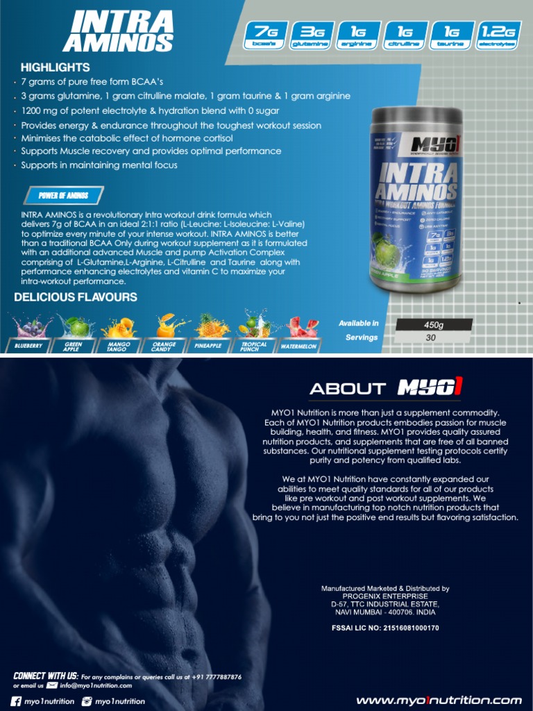 Myo1 Nutrition Products Catalogue-6 | PDF | Arginine | Dietary Supplements
