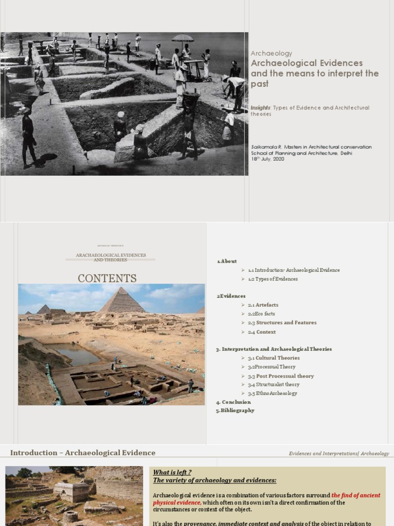 Archaeological Evidences and The Means To Interpret The Past | PDF ...
