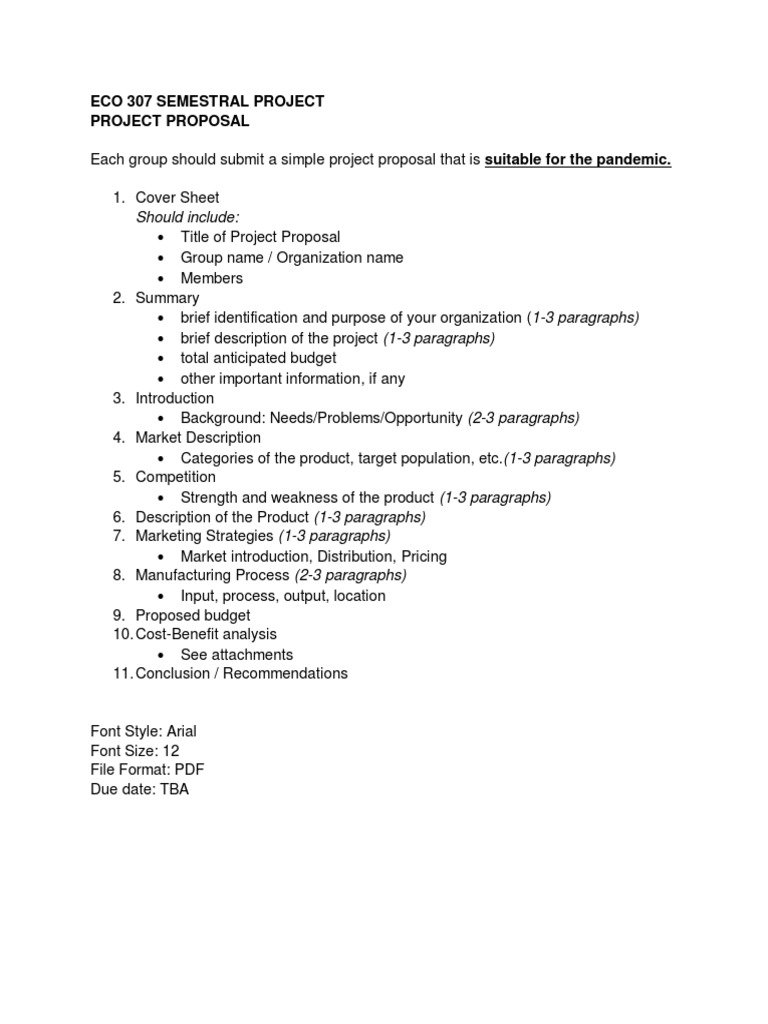 Guidelines - ECO 307 SEMESTRAL PROJECT | PDF
