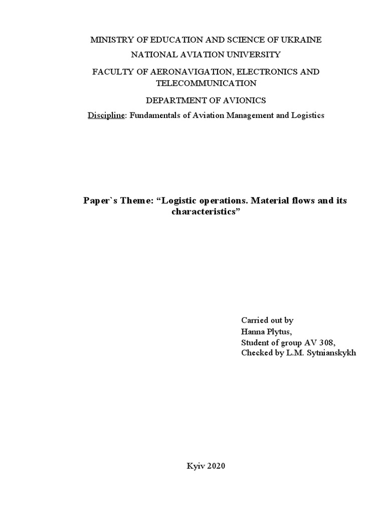 Logistic Operations. Material Flows and Its Characteristics | PDF ...