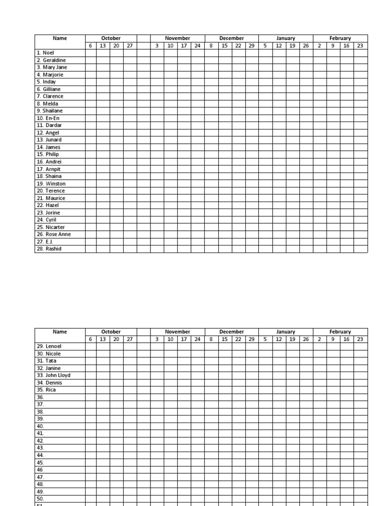 Attendance Extension Classes