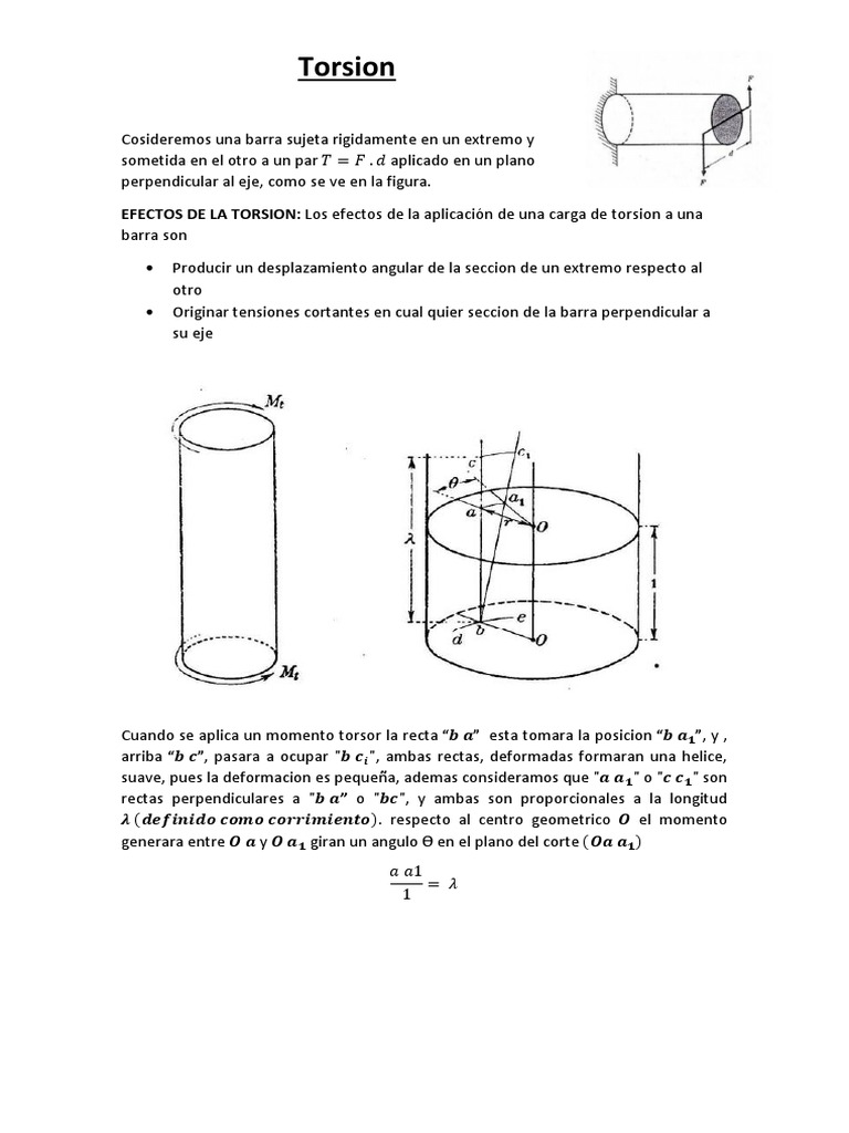 Teoria de Torsion | Descargar gratis PDF | Estrés (Mecánica) | Física
