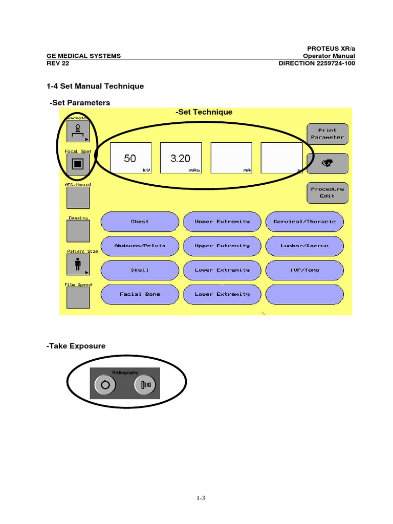 GE Proteus XR-A X-Ray - User Manual-23 | PDF