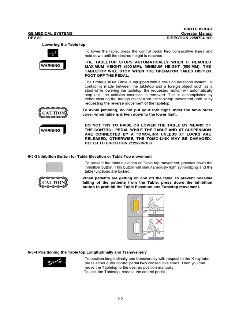 GE Proteus XR-A X-Ray - User Manual-61 | PDF