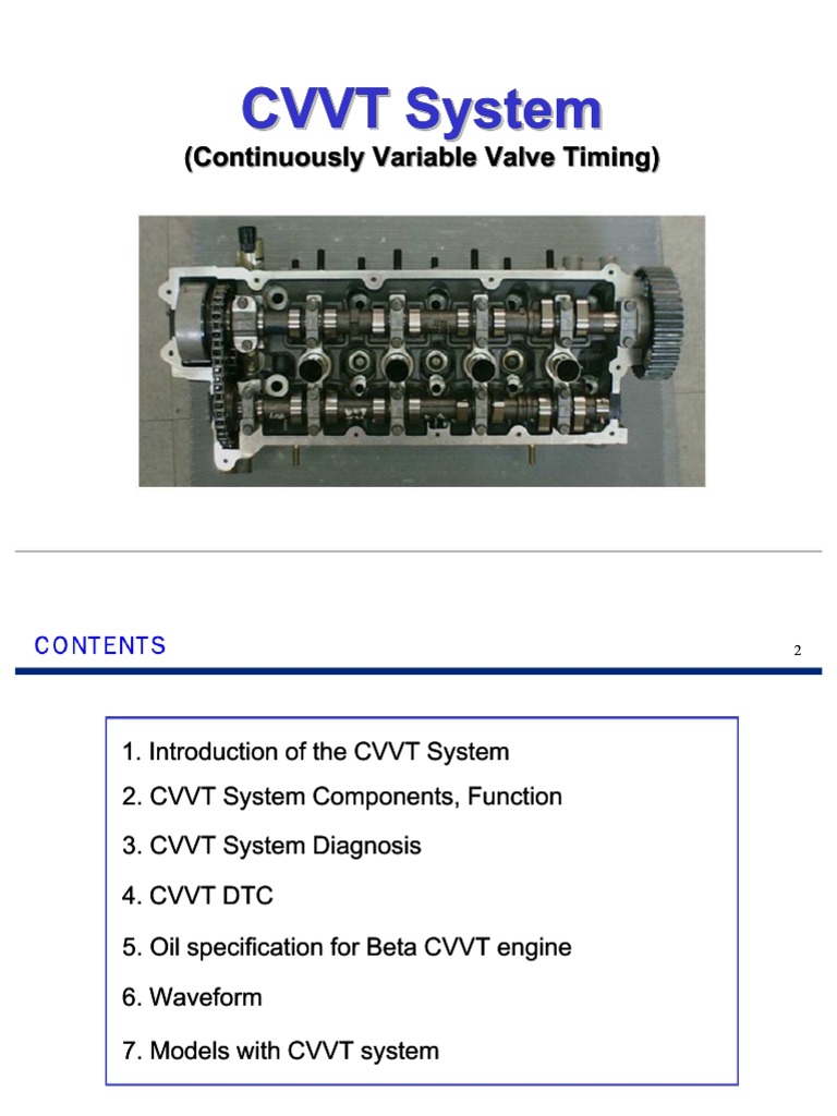 CVVT System CVVT System | PDF | Engines | Rotating Machines
