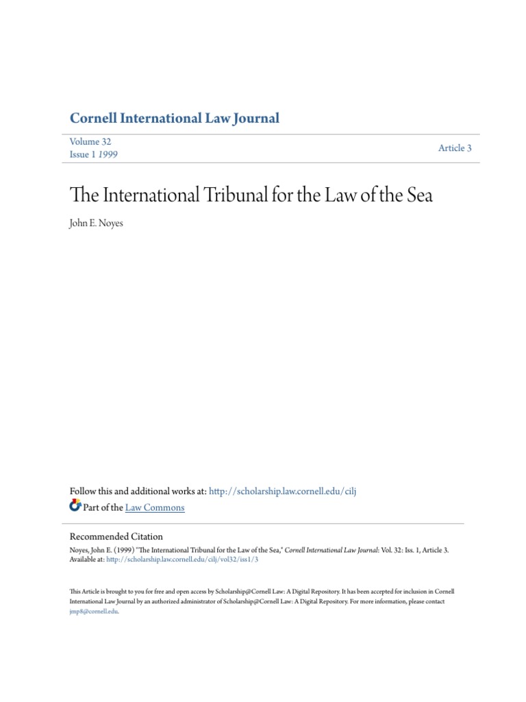 The International Tribunal For The Law of The Sea PDF | PDF | United ...