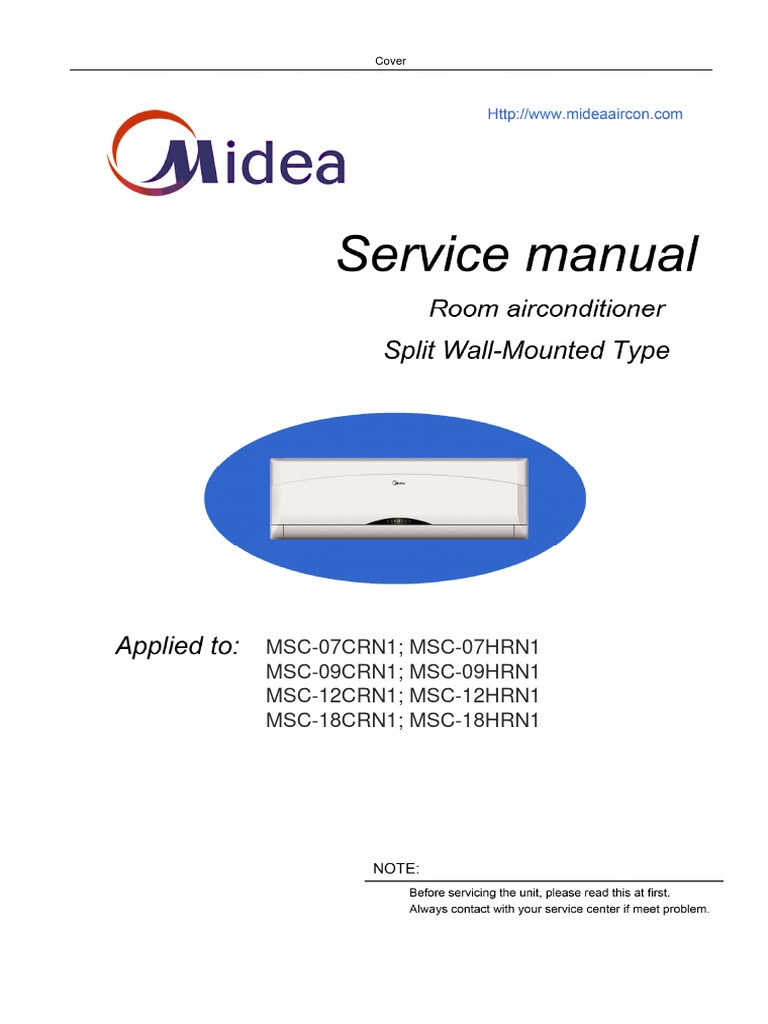 Service Manual Midea Onoff - MSC-12HRN1 PDF | PDF | Valve | Air ...