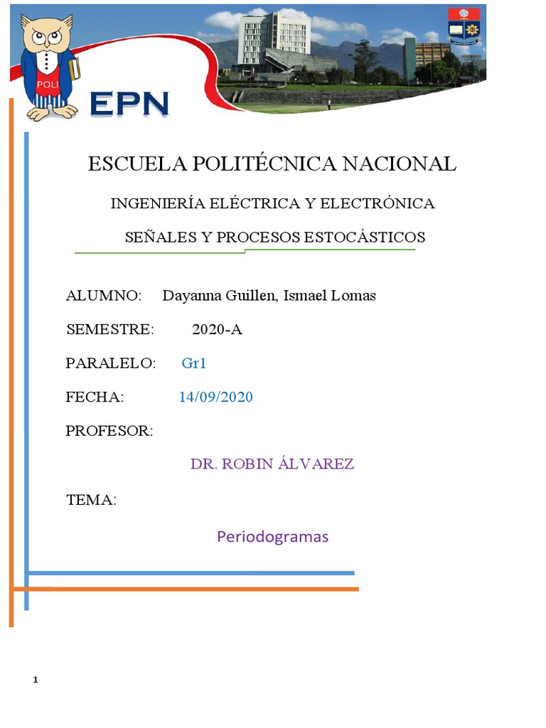 Cap4.3.1 PERIODOGRAMA DEBER | PDF | Transformada de Fourier | Transformada discreta de Fourier