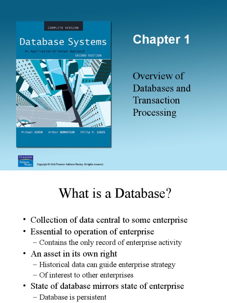 Overview of Databases and Transaction Processing | PDF | Database Transaction | Databases