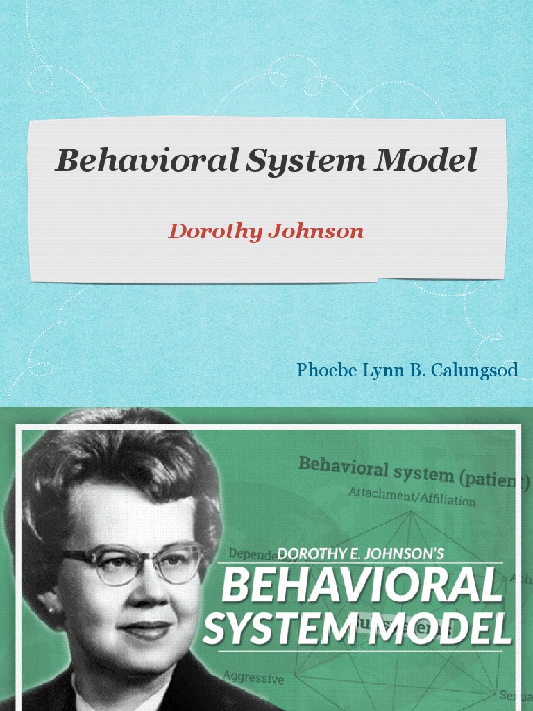 Behavioral System Model: Dorothy Johnson | PDF | System | Goal