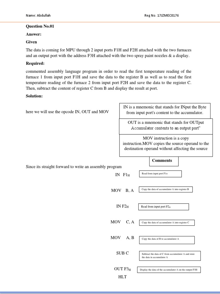 Mechatronics Midterm Papar PDF | PDF | Assembly Language | Computer Engineering