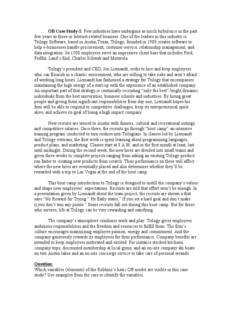 Case-1 Ob Chapter 1 | PDF | Business | Economies