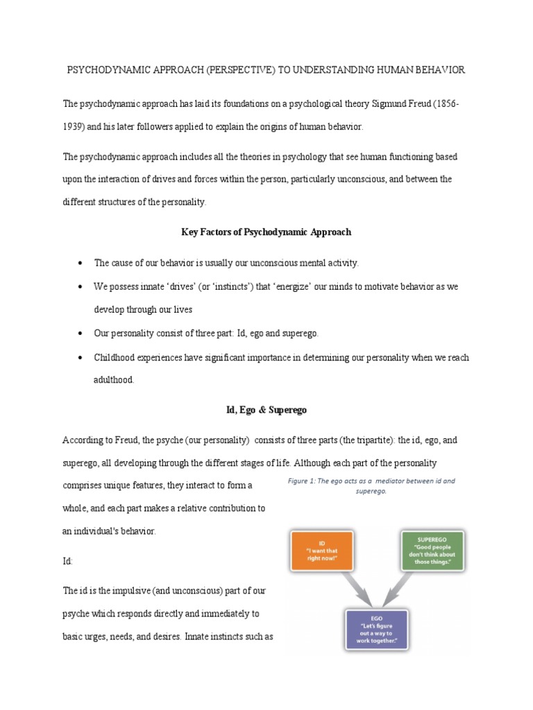 Psychodynamic Approach | PDF | Id | Psychodynamics