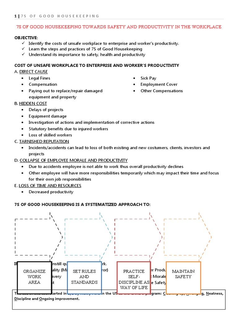 7S of Good Housekeeping | PDF | Housekeeping | Employment
