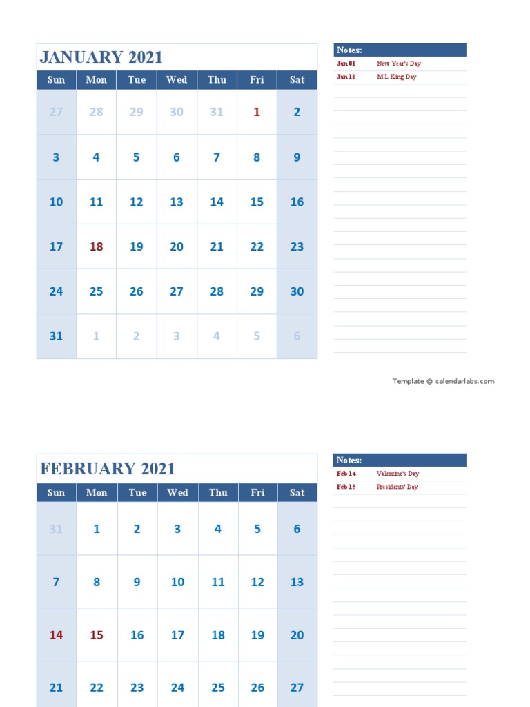 JANUARY 2021: Sun Mon Tue Wed Thu Fri Sat | PDF | Observances | Holidays
