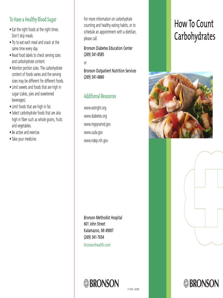 How To Count Carbohydrates: To Have A Healthy Blood Sugar | PDF ...