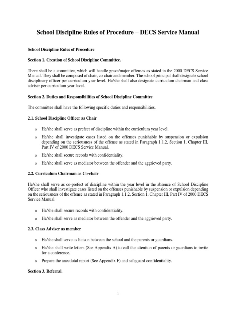 DECS Service Manual | PDF | Juvenile Delinquency | Social Institutions