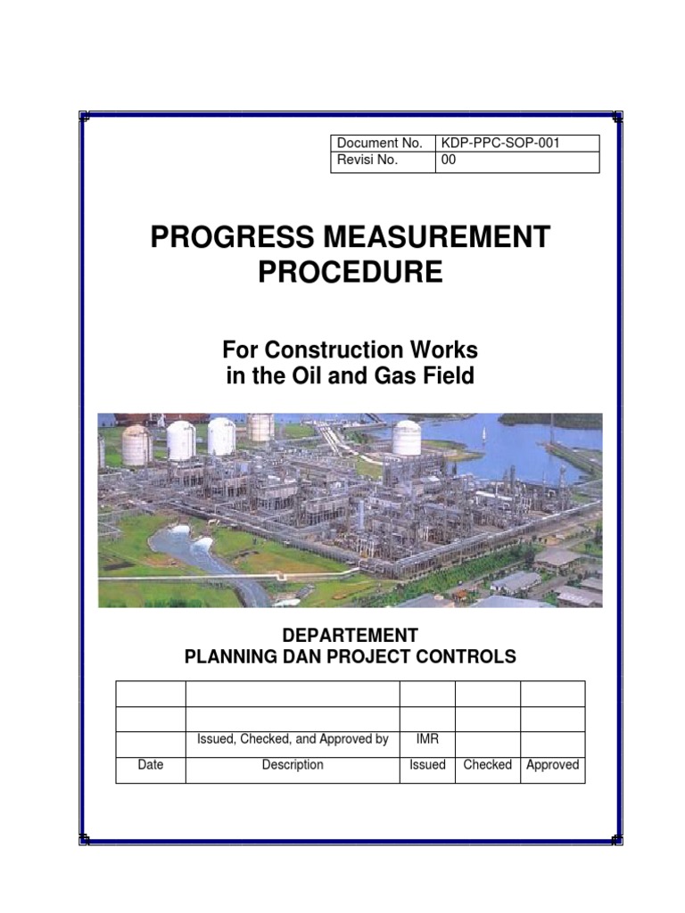 Progress Measurement Procedure For Construction Works | PDF